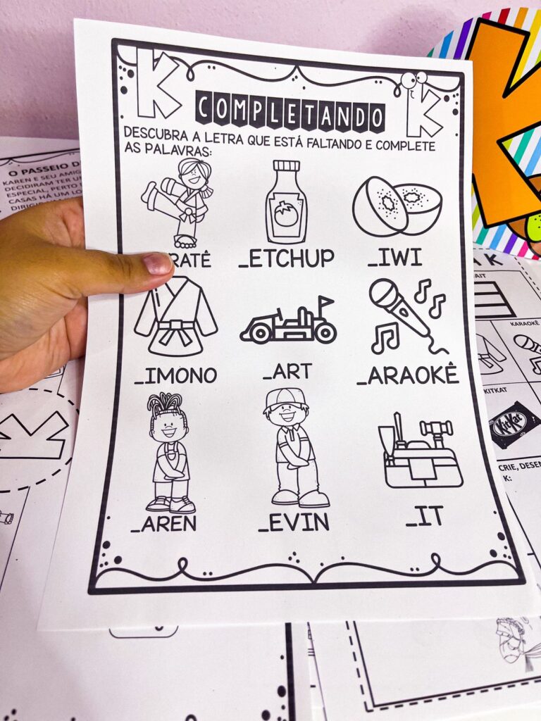 Kit letras – letra K – Professora Nayarah