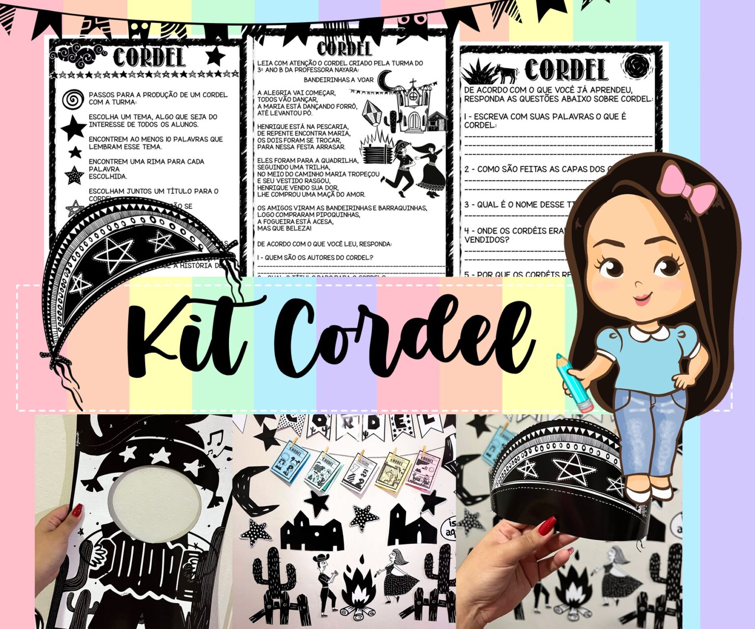 Kit cordel – Professora Nayarah