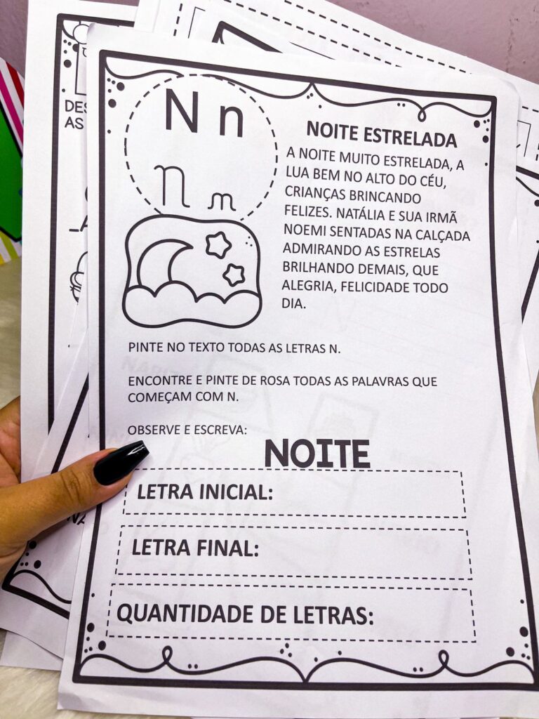 Kit letra N – Professora Nayarah