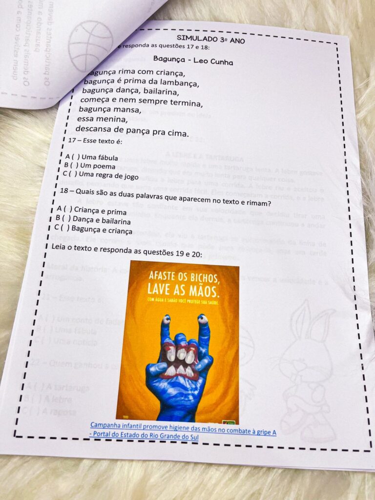 Simulado 3º ano – Professora Nayarah