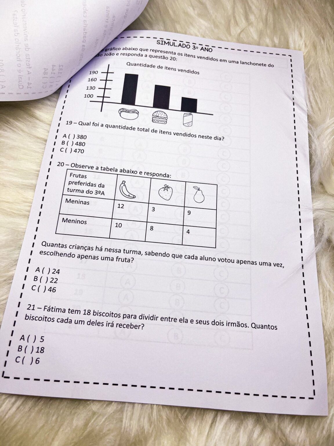 Simulado 3º ano – Professora Nayarah