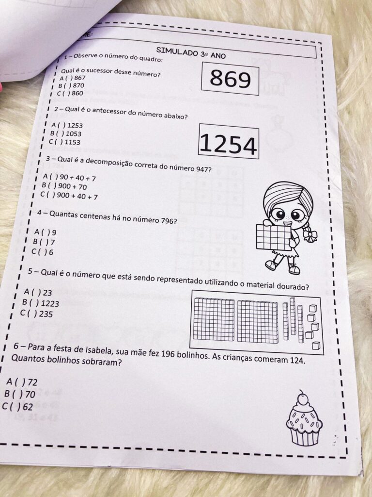 Simulado 3º ano – Professora Nayarah