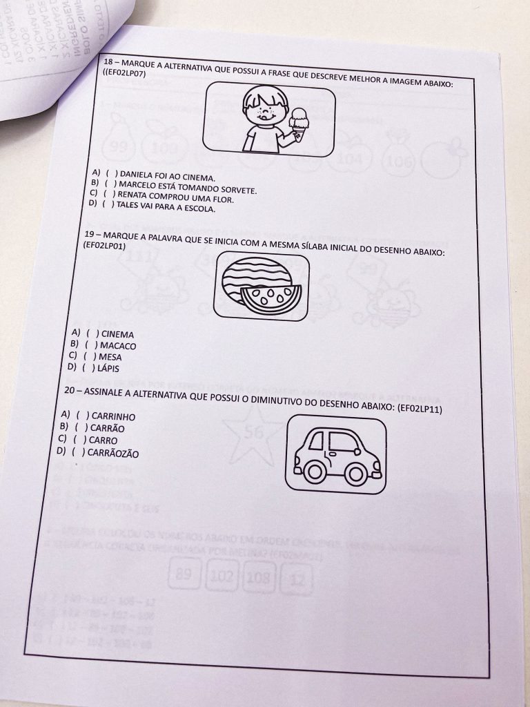 Simulado 2º ano 2024 – com gabarito. – Professora Nayarah
