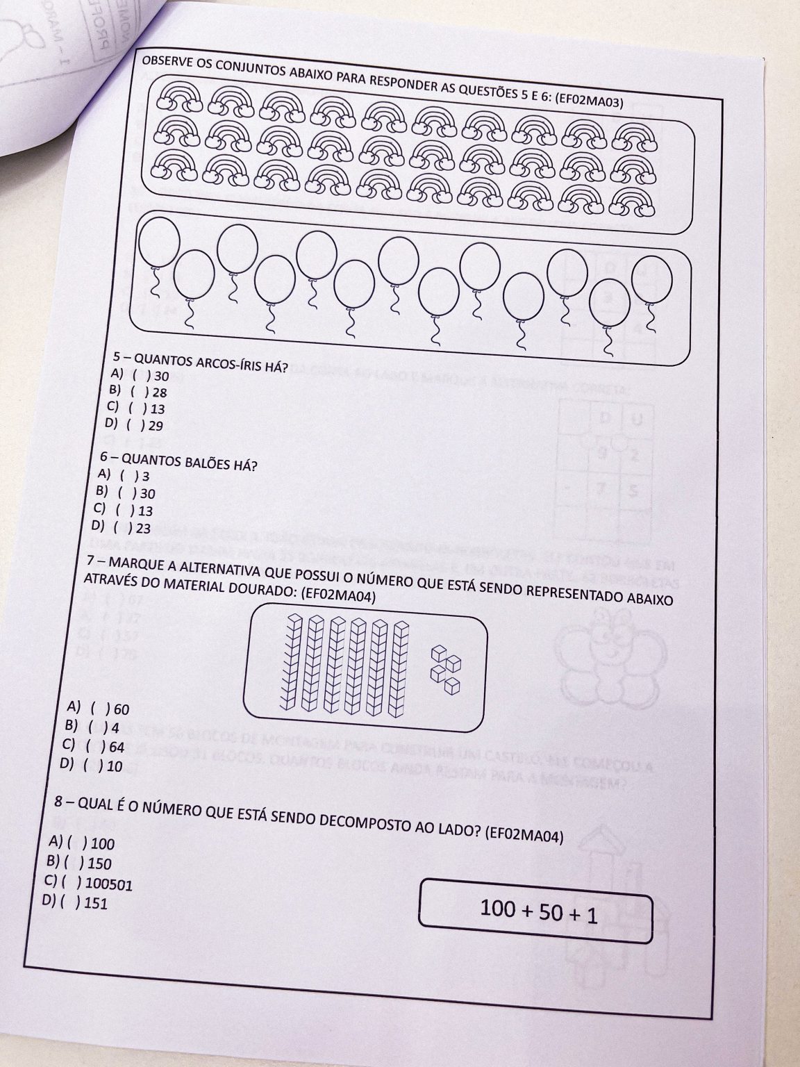Simulado 2º ano 2024 – com gabarito. – Professora Nayarah