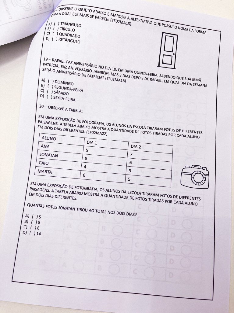 Simulado 2º ano 2024 – com gabarito. – Professora Nayarah
