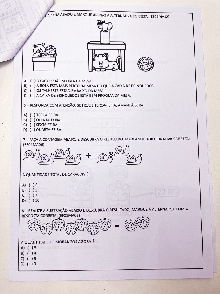 Simulado 1º ano 2024 – Com gabarito – Professora Nayarah